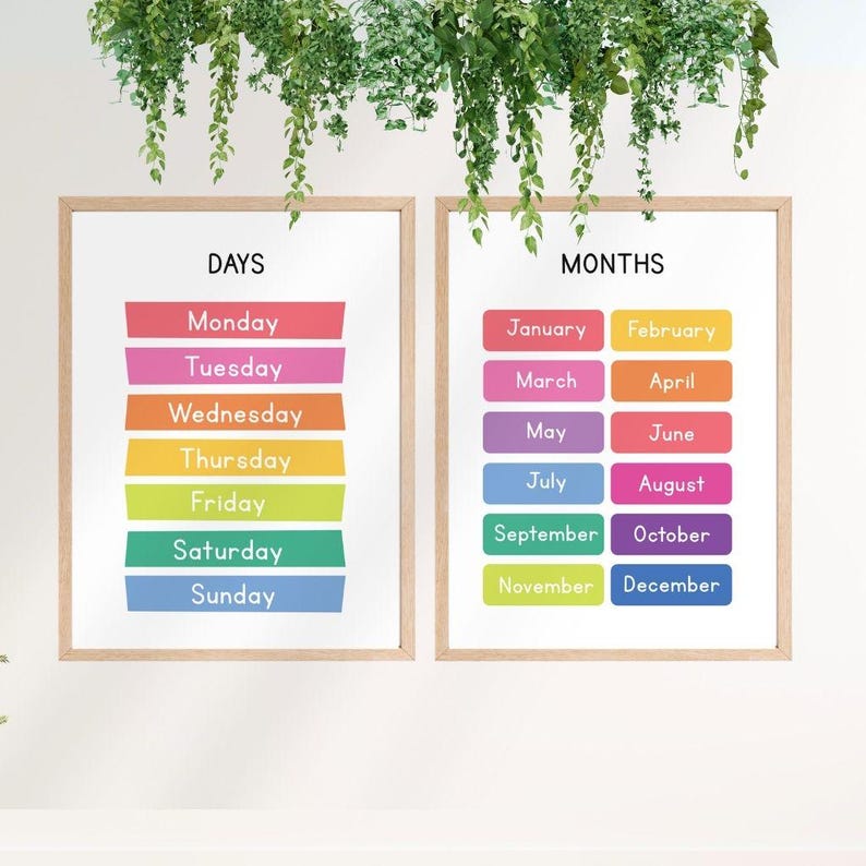 12 Educational Posters for Kids – Digital Download | Learn Shapes ...