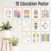 12 Educational Posters for Kids – Digital Download | Learn Shapes ...