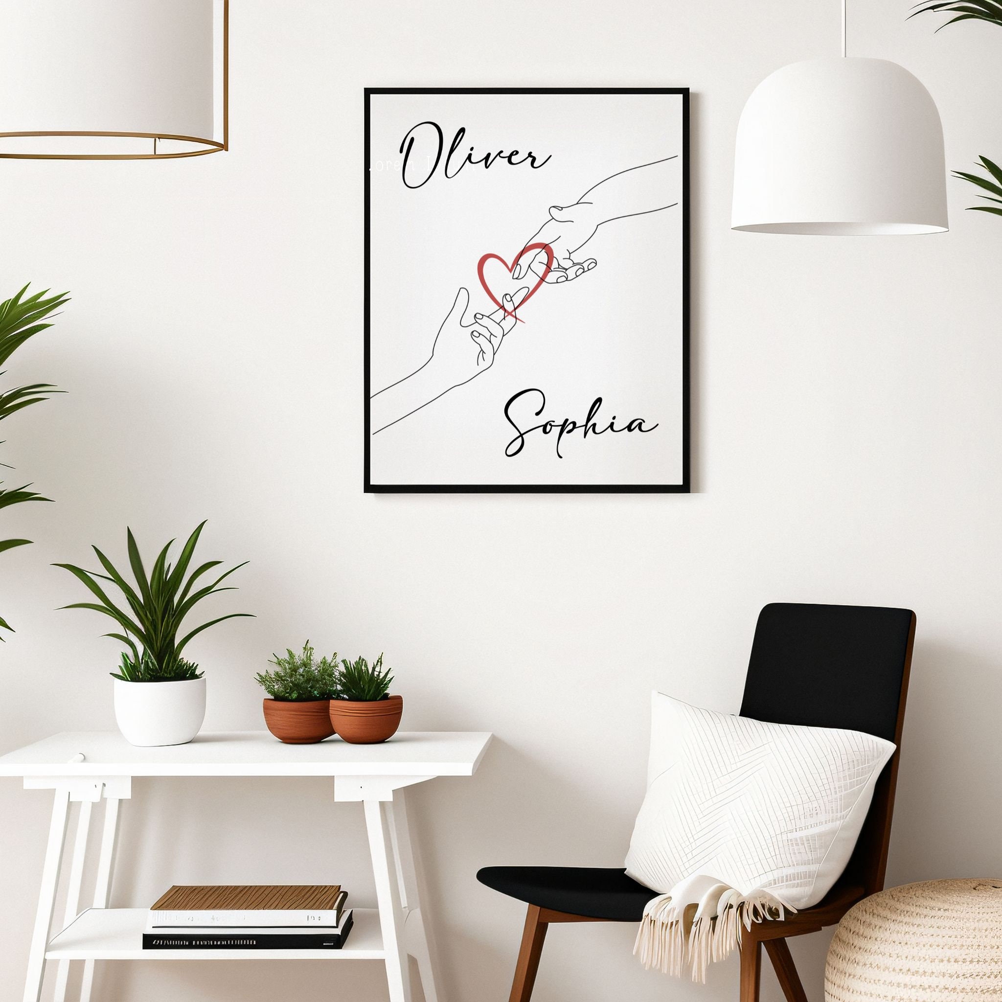 Personalized Couple Names Print Custom Couples Gift for Her Custom Home ...