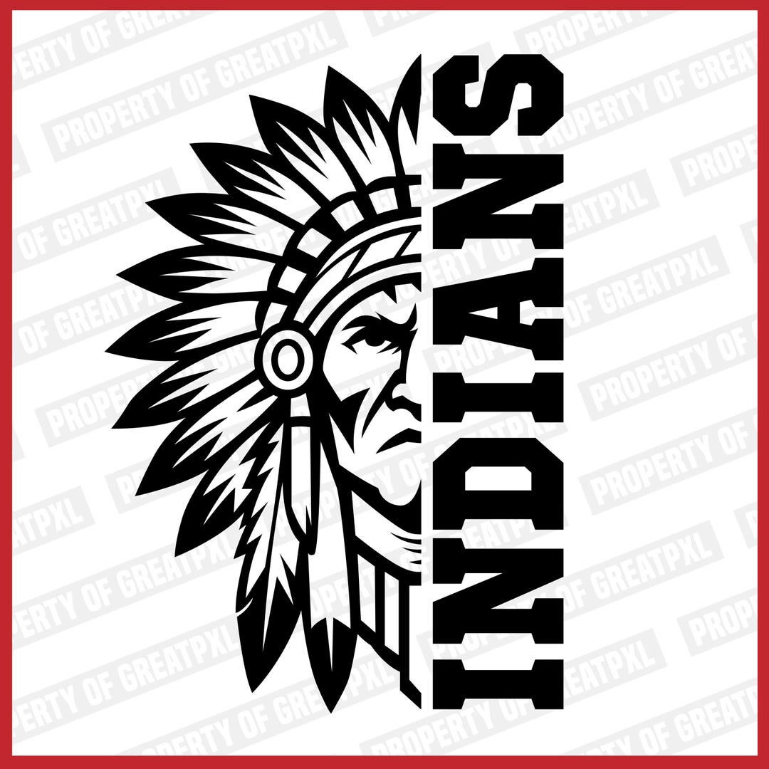 Indians SVG, Indians School Mascot, Indians PNG, Indians SVG Cricut ...