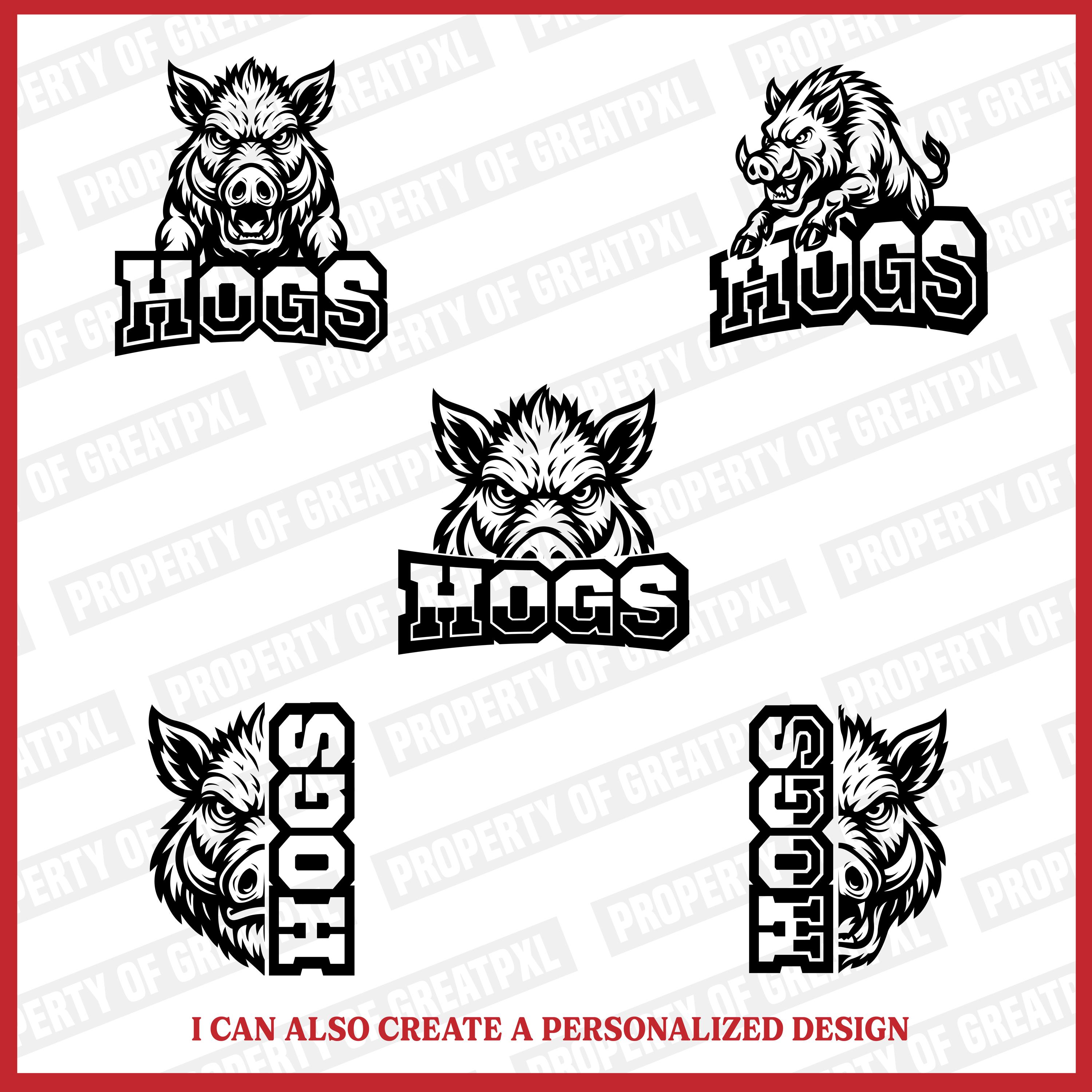 Hogs SVG, 25 Hogs SVG PNG Bundle, Hogs Cricut Cutfile, Hogs School ...