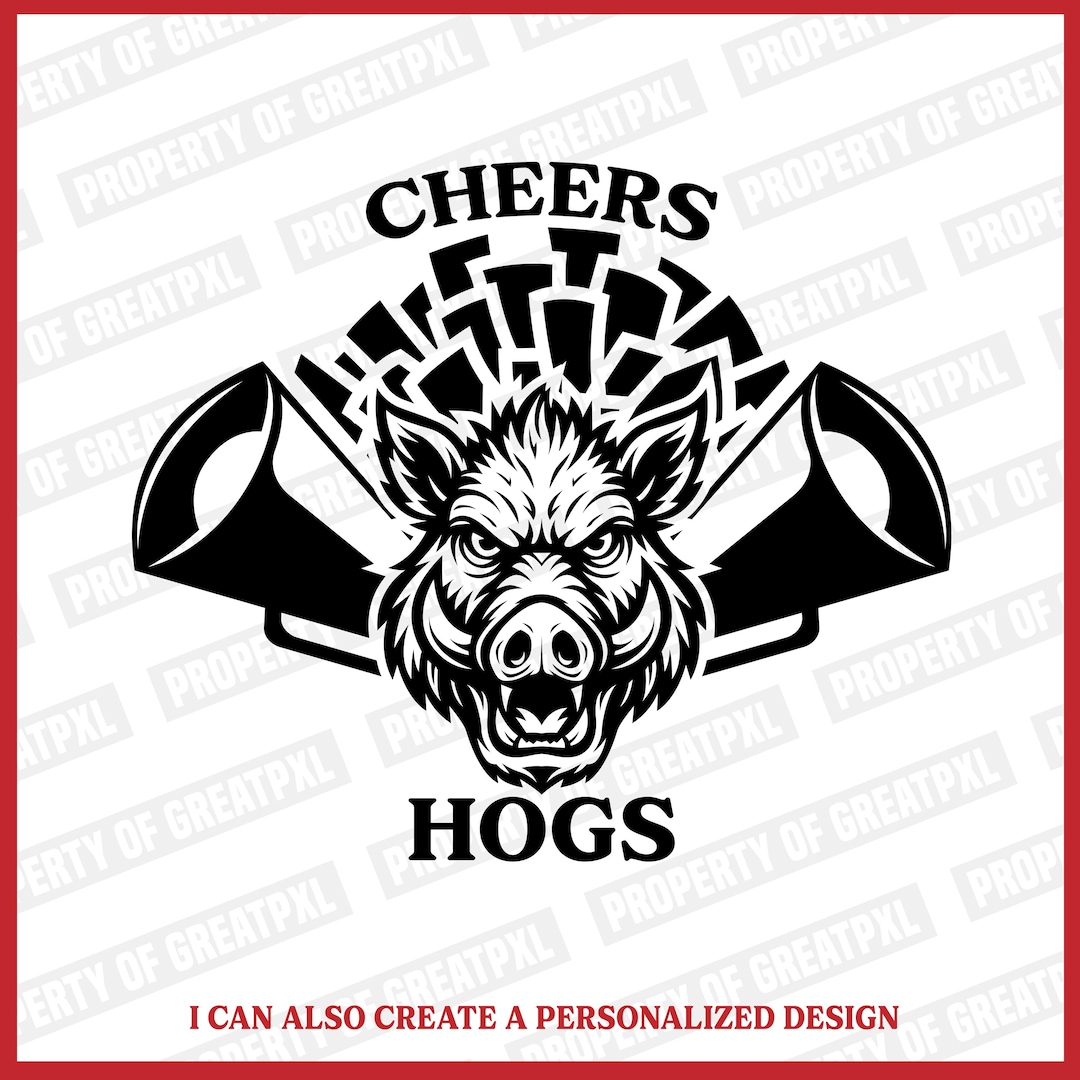 Hogs SVG, Hogs PNG, Hogs Cheer, Hogs Pompom, Hogs Team, Hogs School ...
