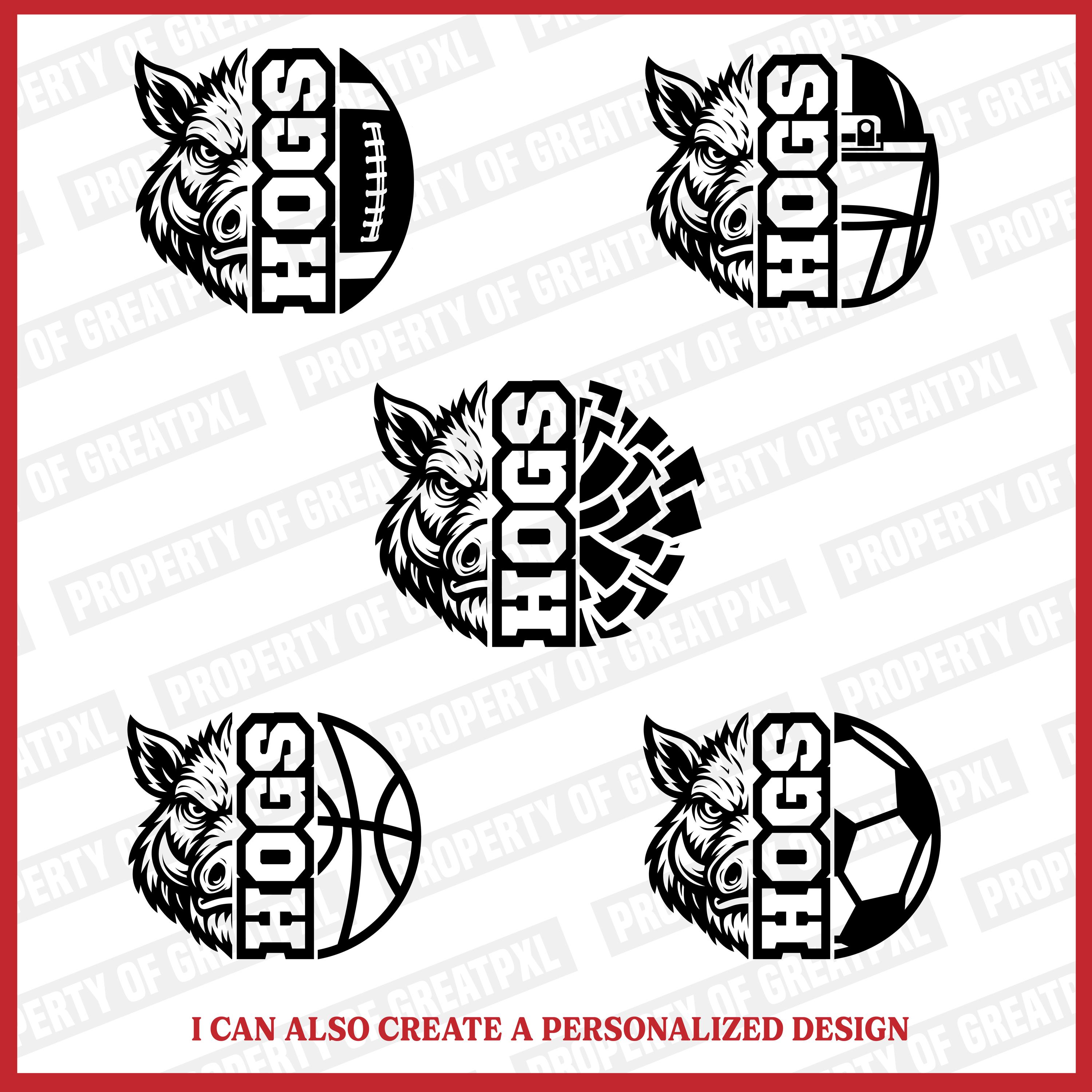 Hogs SVG, 25 Hogs SVG PNG Bundle, Hogs Cricut Cutfile, Hogs School ...