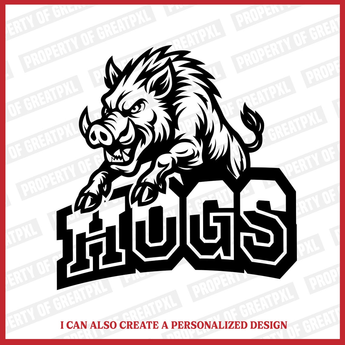 Hogs SVG, Hogs PNG, Hogs School Mascot, Hogs Silhoutte, Hogs Eps, Hogs ...