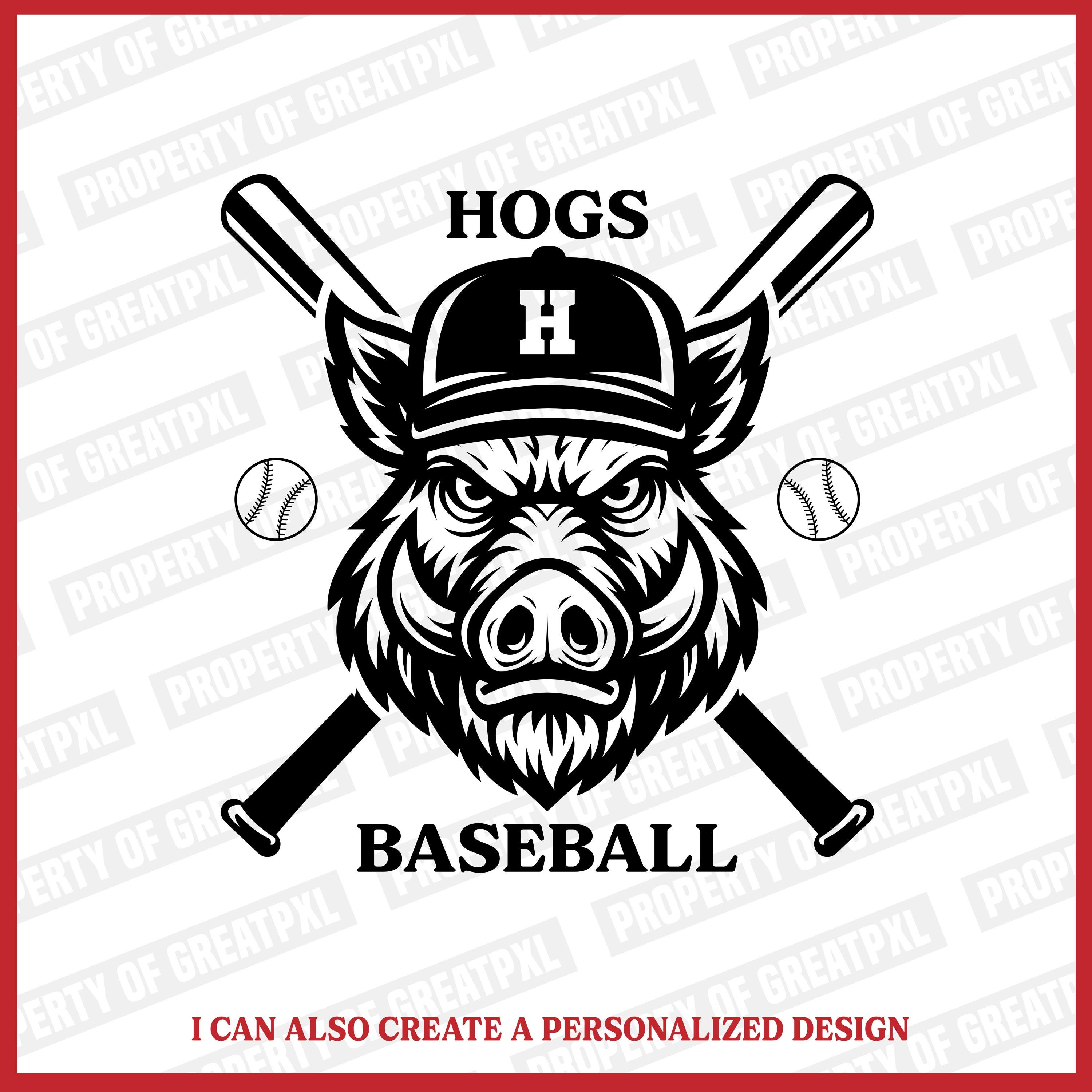 Hogs SVG, Hogs PNG, Hogs Baseball, Hogs Team, Hogs School Mascot, Hogs ...