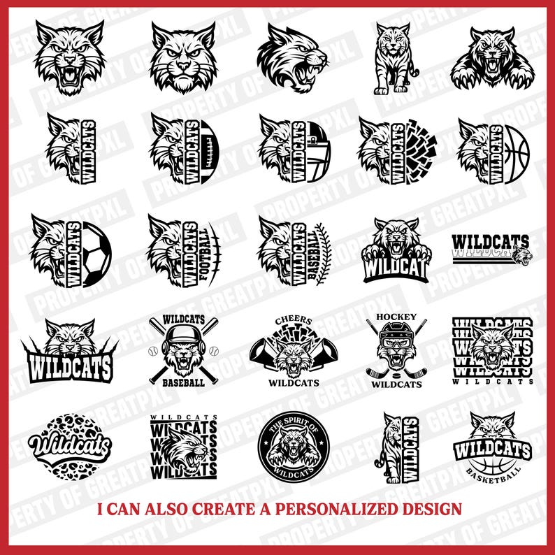 Wildcats SVG, 25 Wildcats SVG PNG Bundle, Wildcats Cricut Cutfile ...