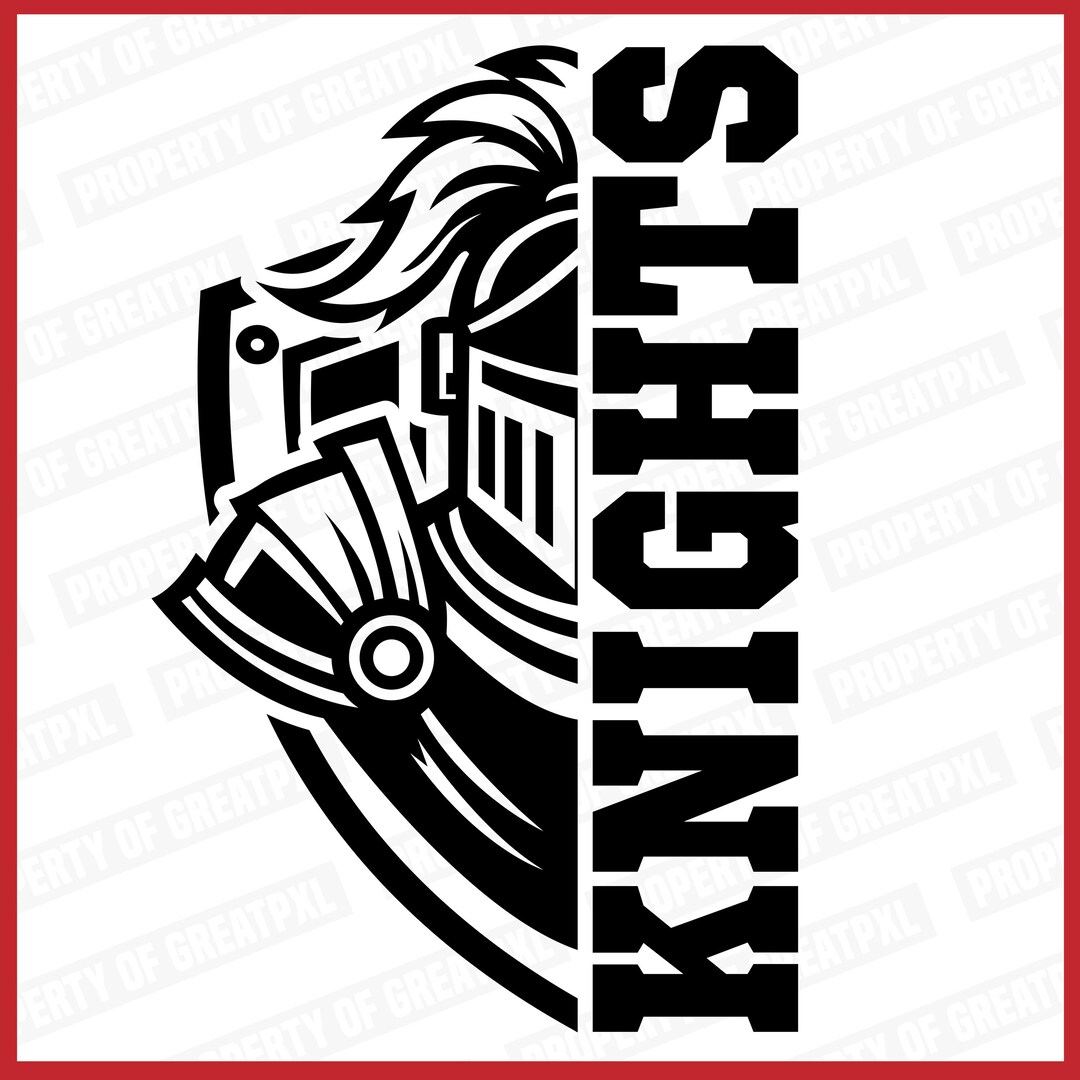 Ritter SVG, Ritter Schild, Ritter SVG-Cutfile, Ritter Schule Maskottchen, Ritter Sublimation ...