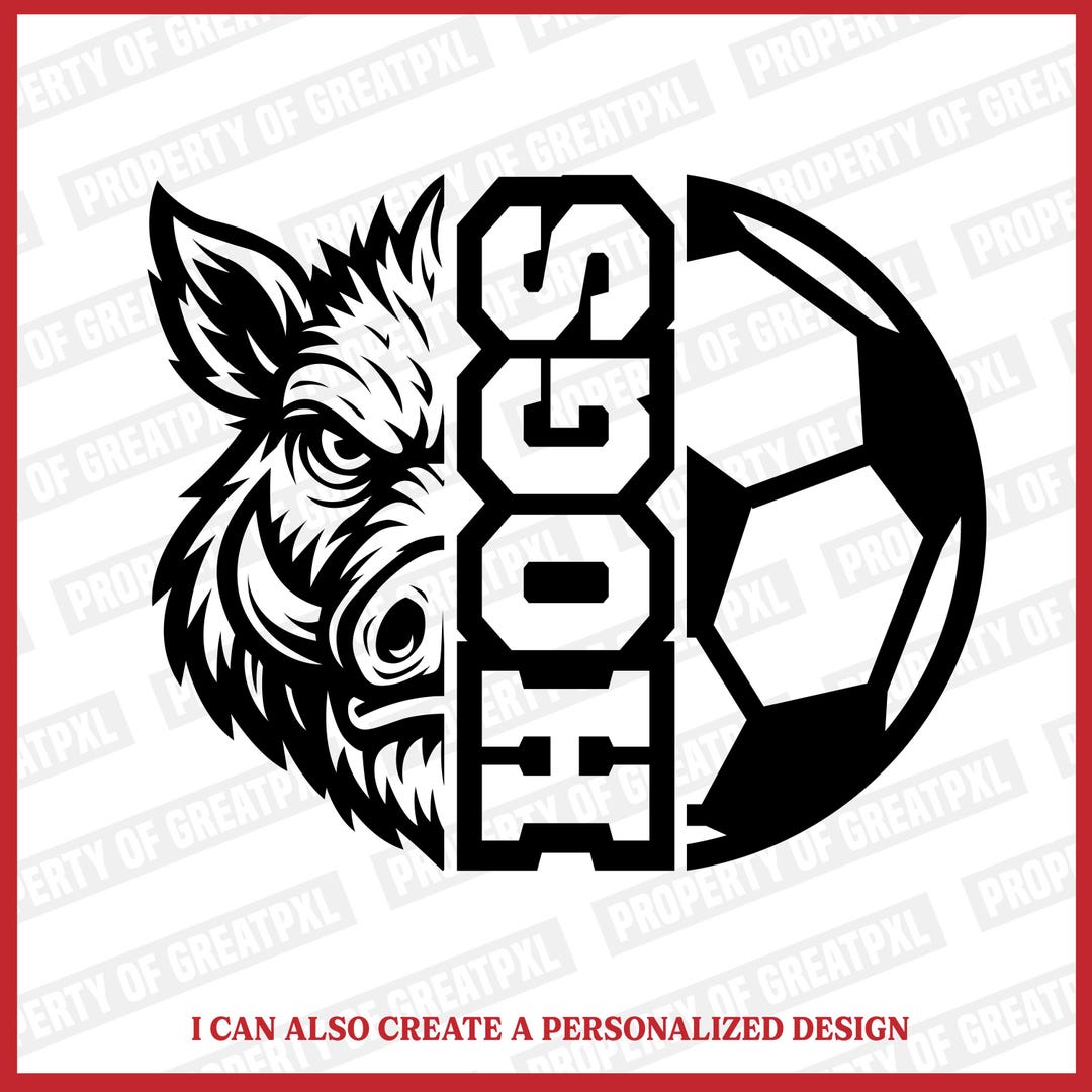 Hogs SVG, Hogs PNG, Hogs Soccer, Hogs Svg Cricut, Hogs School Mascot ...