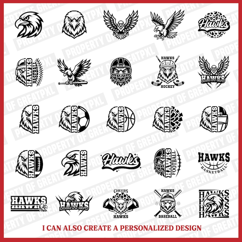 Hawks SVG, 25 Hawks SVG PNG Bundle, Eps, Hawks Svg Cricut Cutfile ...