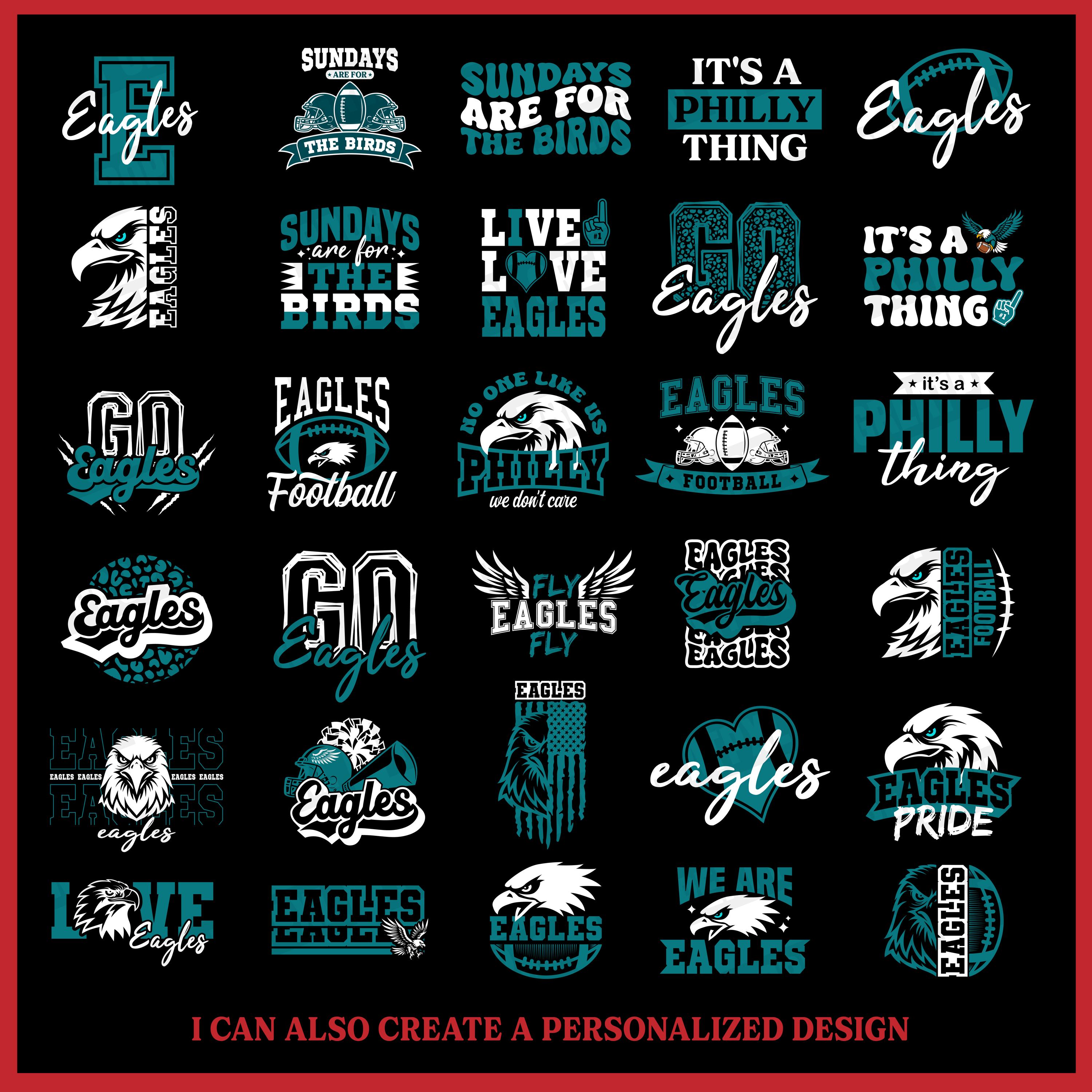 30 Eagles SVG PNG Bundle, Eagles Svg Cricut Cutfile, Eagles Mascot ...