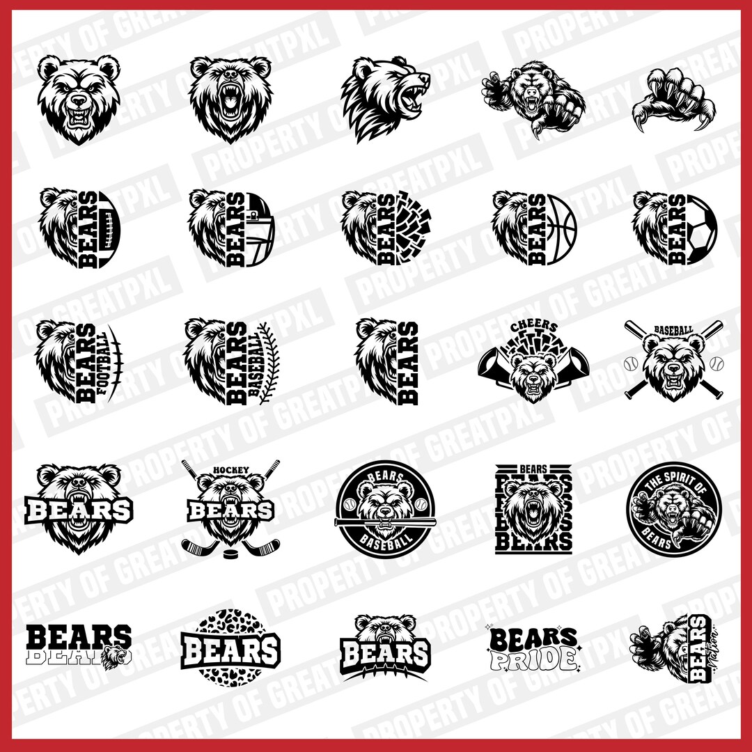 Bears SVG, 25 Bears SVG PNG Bundle, Bears Svg Cricut Cutfile, Bears ...