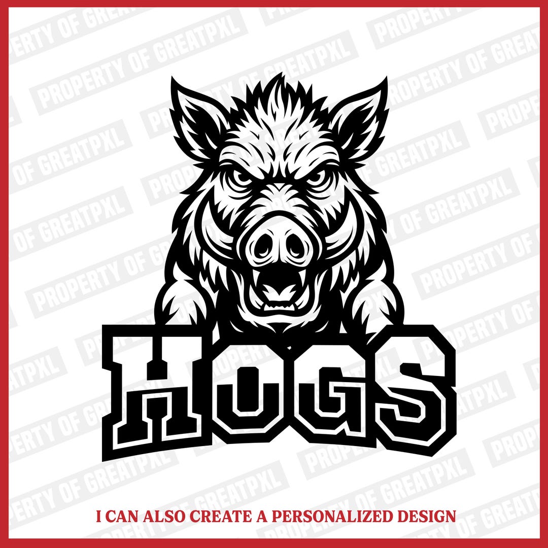 Hogs SVG, Hogs PNG, Hogs School Mascot, Hogs Silhoutte, Logo, Hogs Eps ...