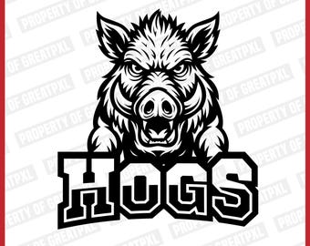 Hogs SVG, Hogs PNG, Hogs School Mascot, Hogs Silhoutte, Hogs Eps, Hogs ...