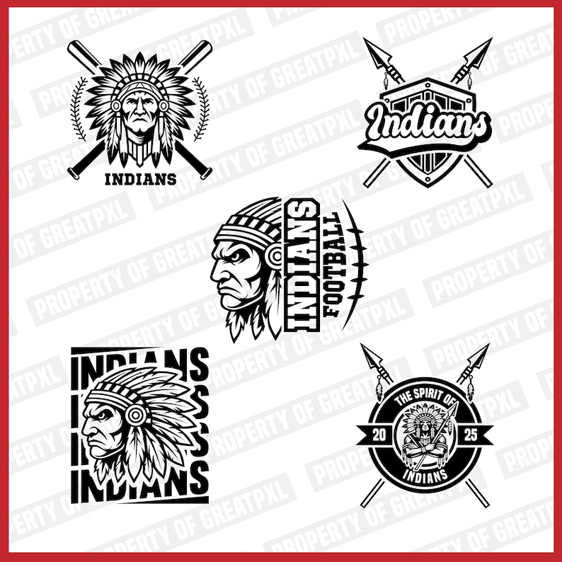 Indians SVG, 25 Indians SVG PNG Bundle, Indians Svg Cricut Cutfile ...