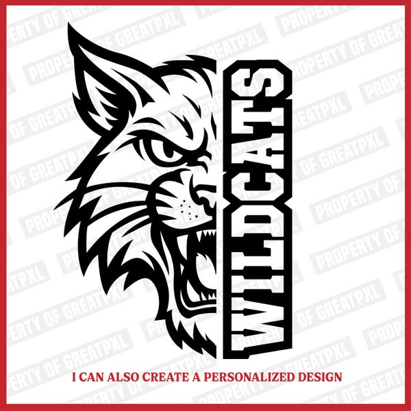 Wildcat Svg - Etsy
