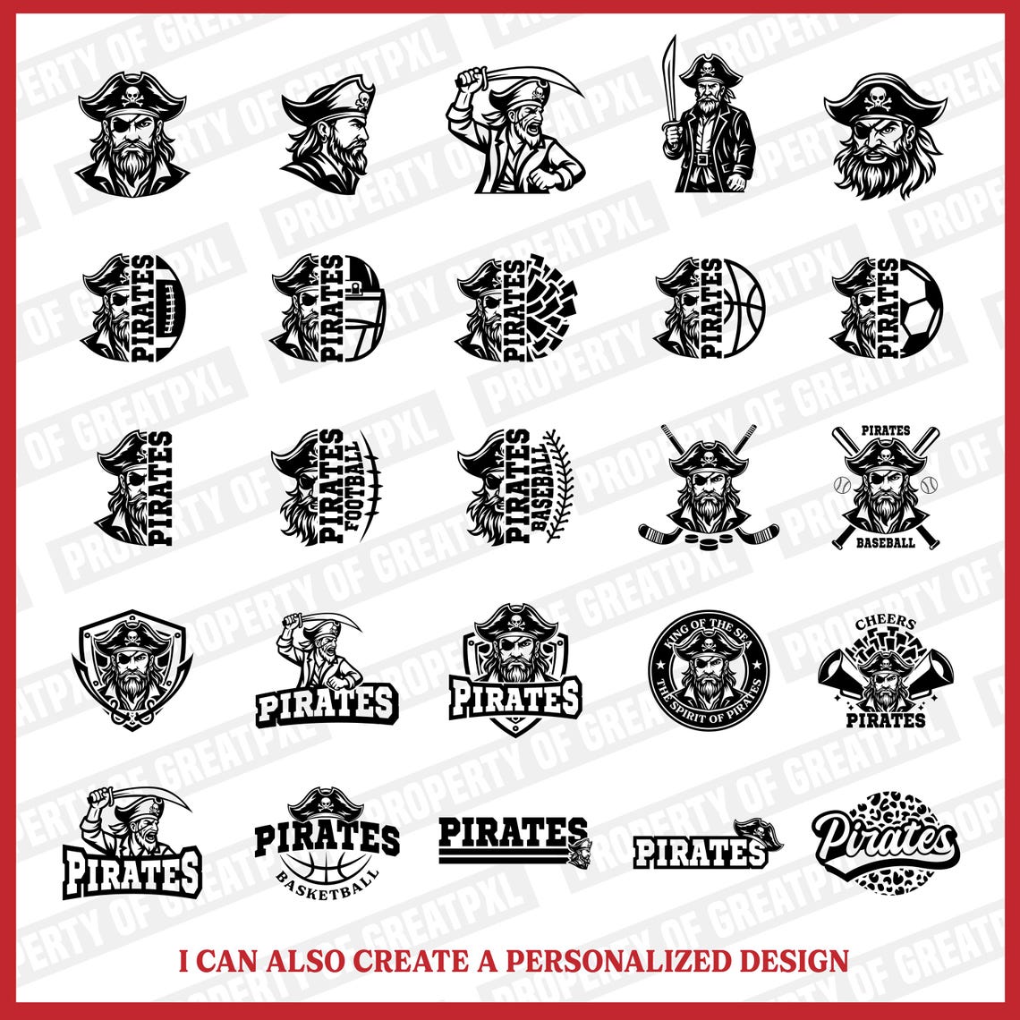 Pirates SVG, 25 Pirates SVG PNG Bundle, Pirates Cricut Cutfile, Pirates ...