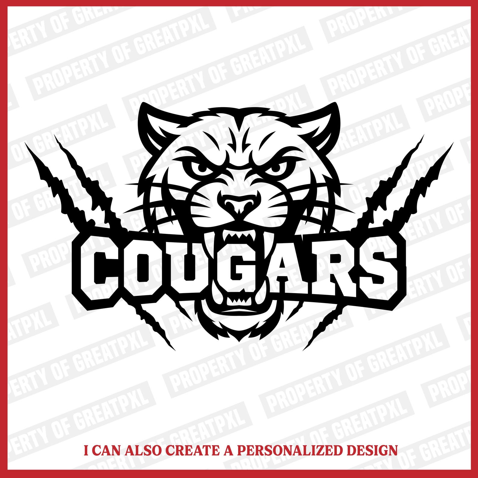 Cougars SVG PNG, Cougars Vector Cricut Cutfile, Cougars Scratch ...