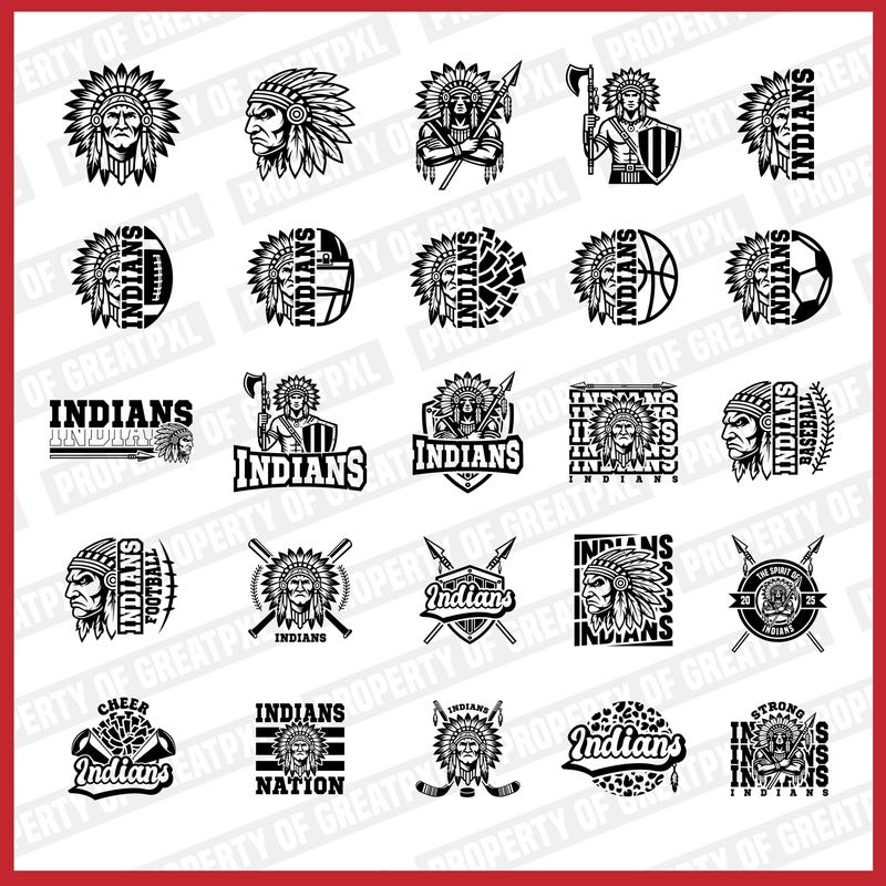 Indians Svg - Etsy