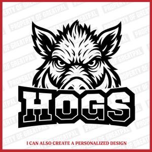 Hogs SVG, Hogs PNG, Hogs School Mascot, Hogs Silhoutte, Hogs Eps, Hogs ...