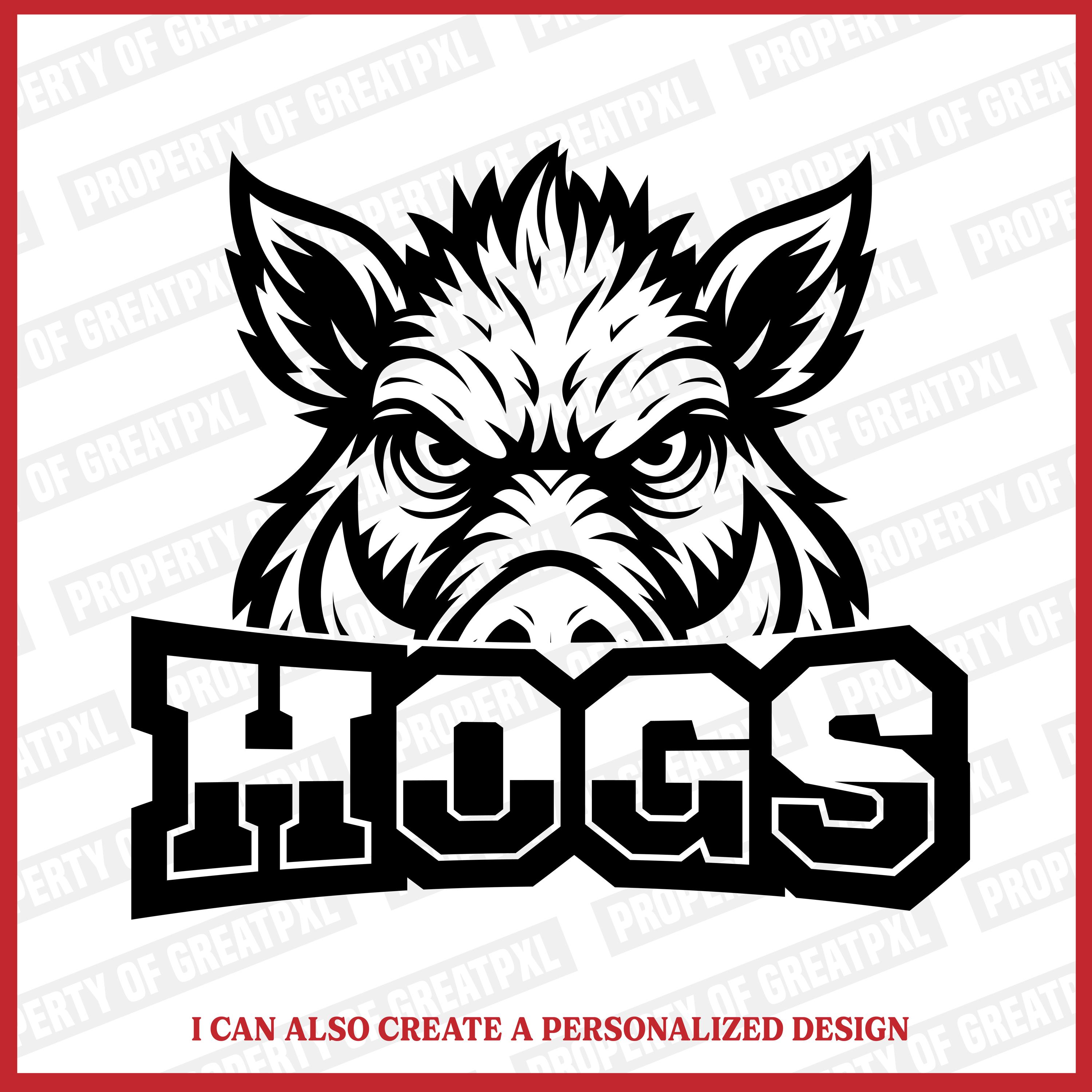 Hogs SVG, Hogs PNG, Hogs School Mascot, Hogs Silhoutte, Hogs Eps, Hogs ...