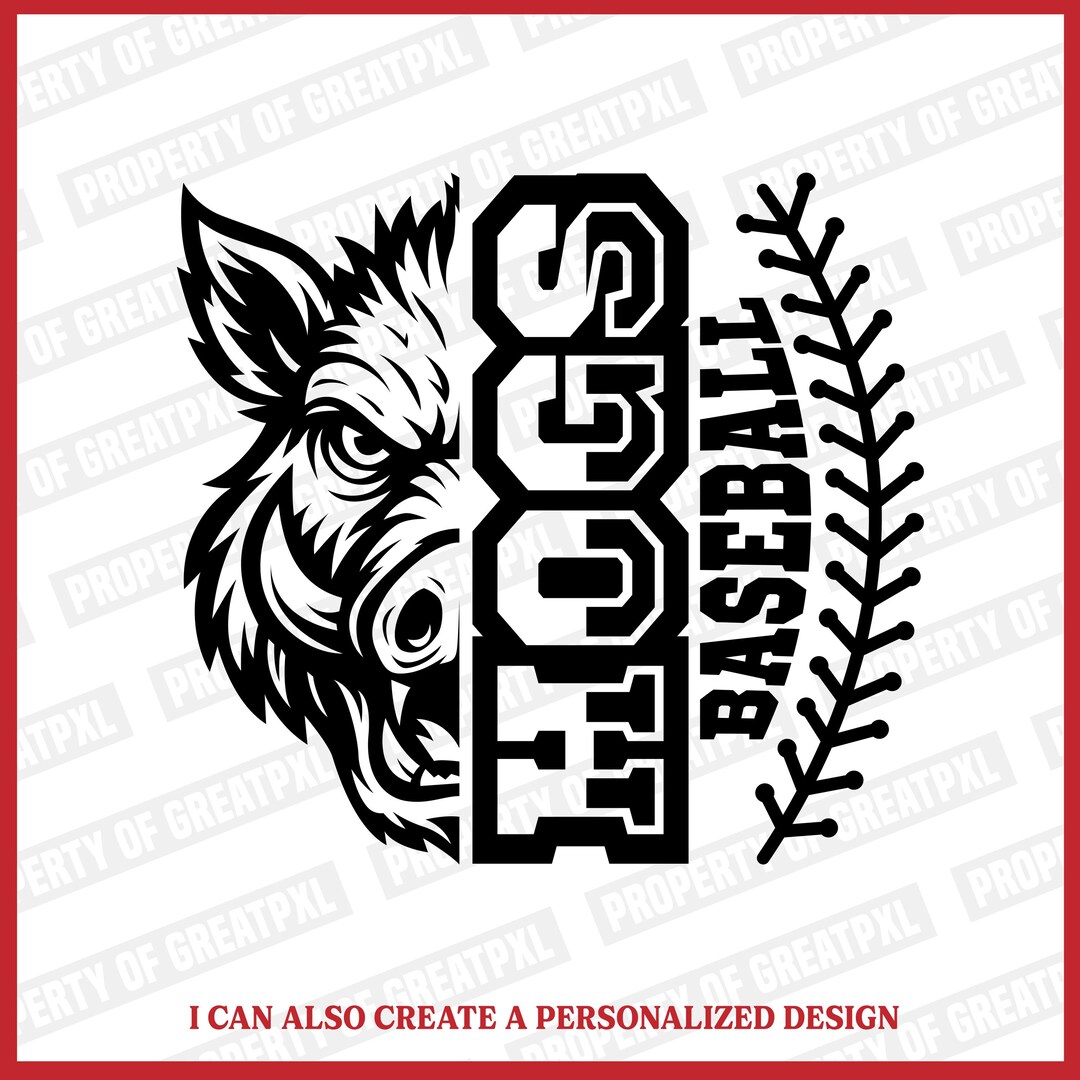Hogs SVG, Hogs PNG, Hogs Baseball, Hogs Svg Cricut, Hogs School Mascot ...