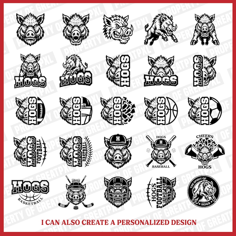 Razorback Sports Hog Svg - Etsy