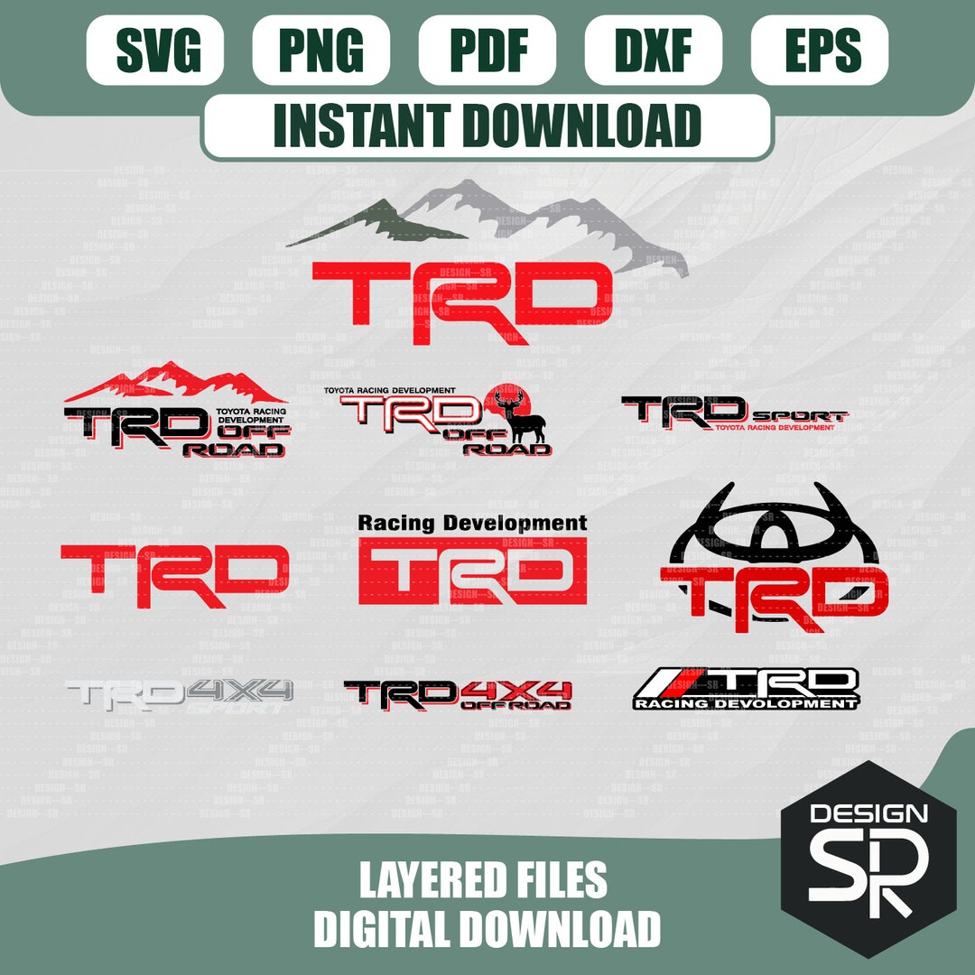 TRD Racing SVG PNG Dxf Cricut & Silhouette File, Svg Bundle, Sticker ...