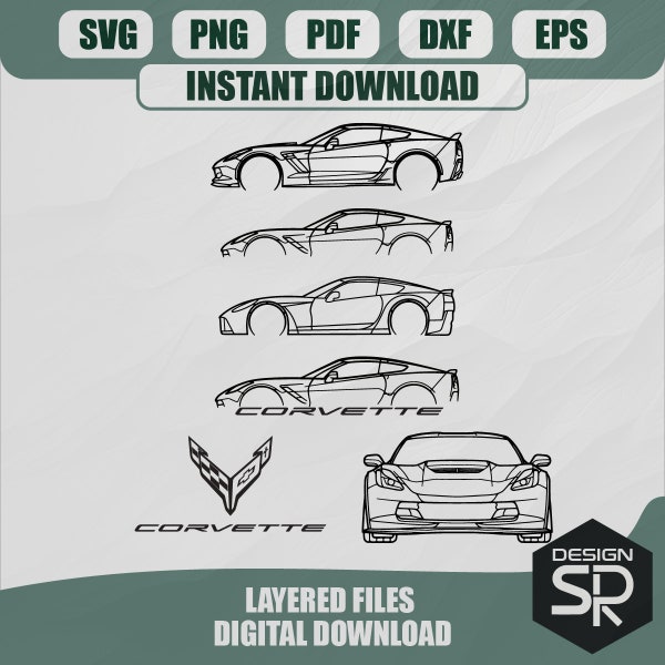 Corvette Svg - Etsy
