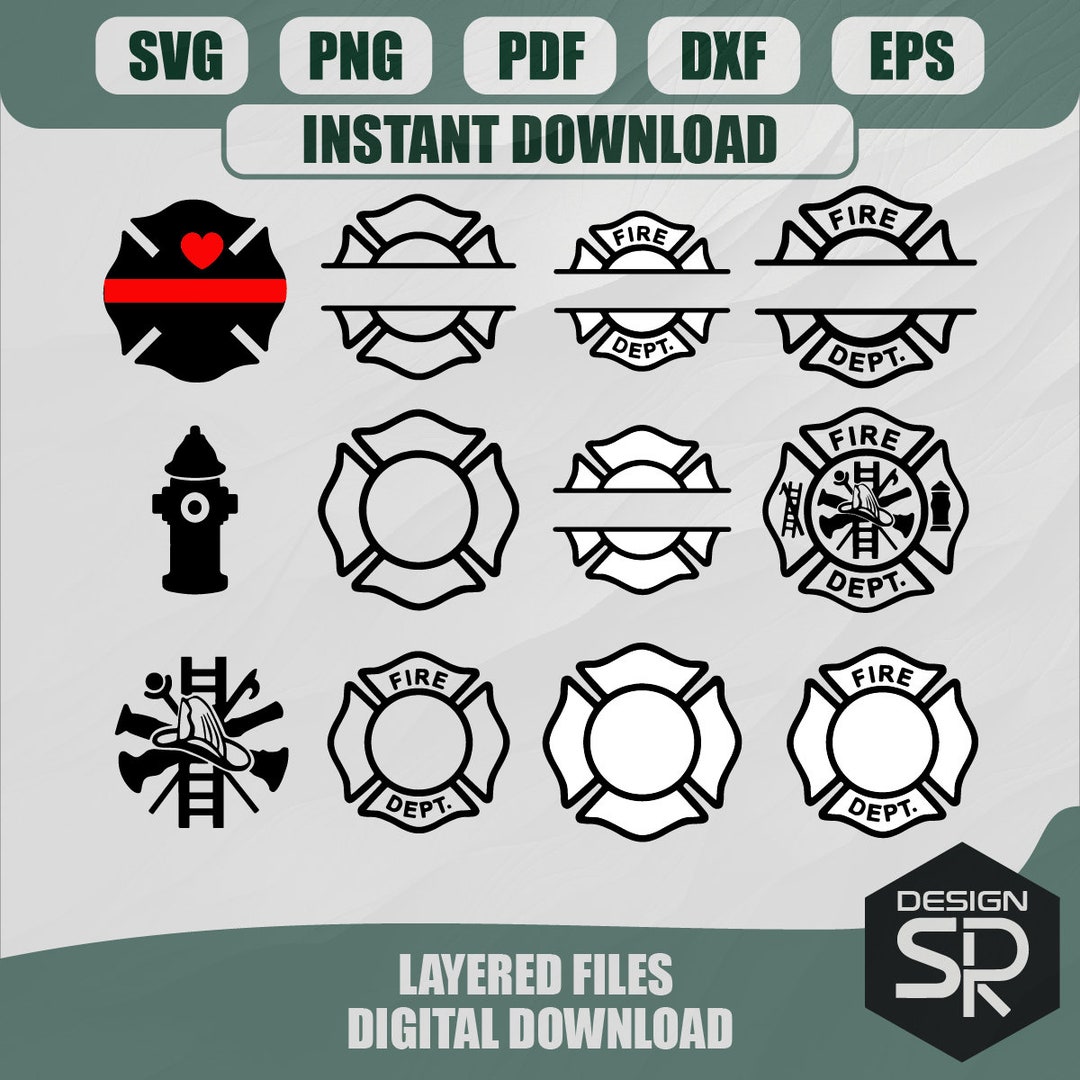 Fire Dept SVG PNG Dxf Cricut & Silhouette File, Svg Bundle, Sticker ...