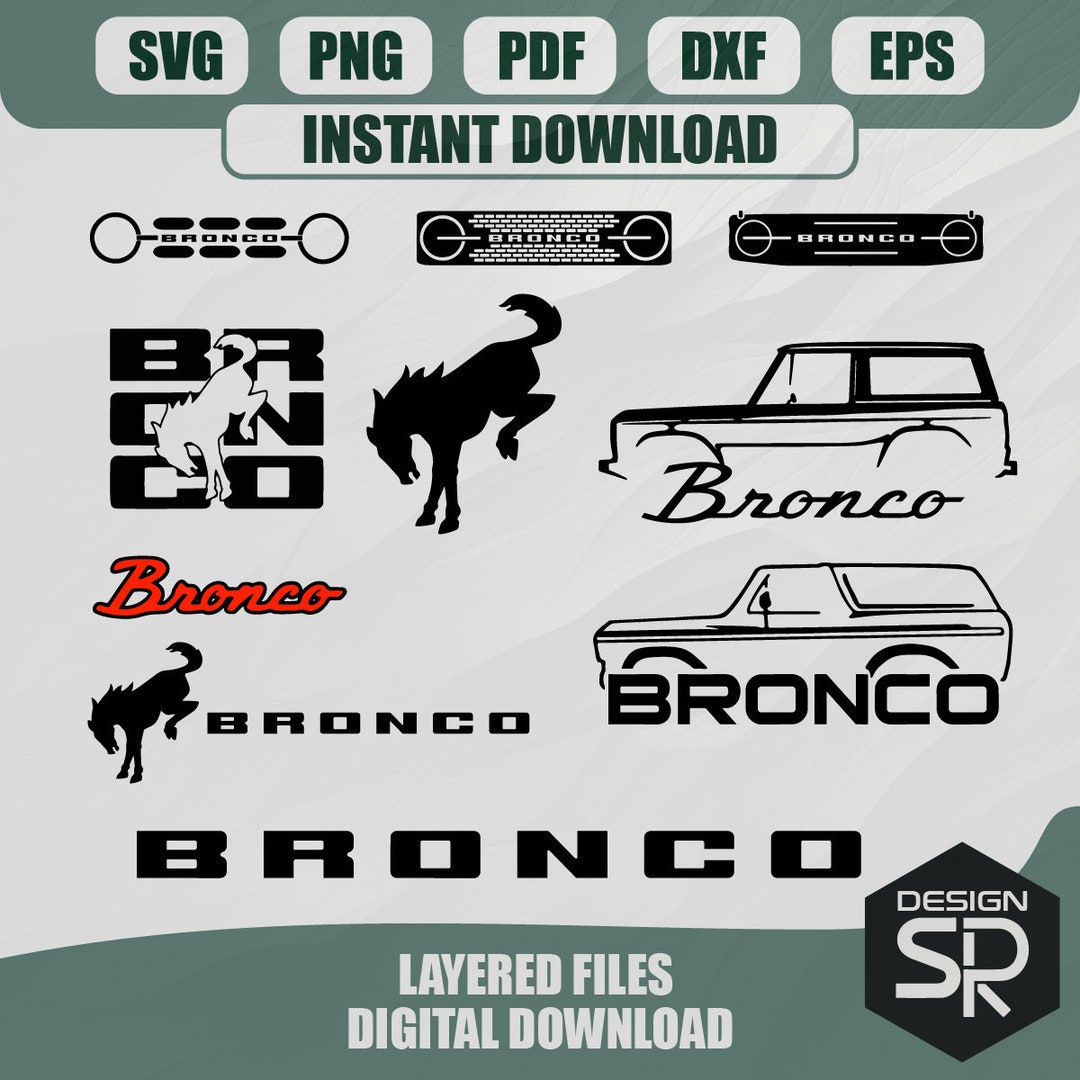 Bronco SVG PNG Dxf Cricut & Silhouette File, Svg Bundle, Sticker ...