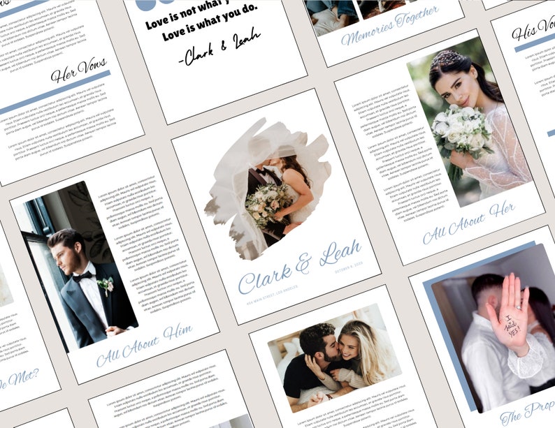 60page Wedding Magazine Photo Album Template, Coffee Table Photo Book ...