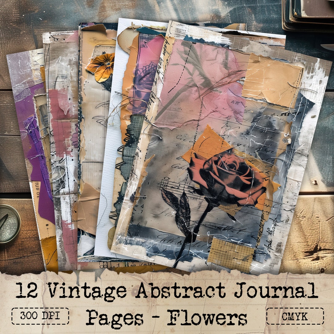Your Inner Archivist: 12 Printable Vintage Junk Journal Pages (high-res ...