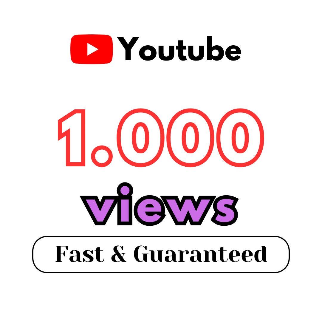 1.000 YOUTUBE VIEWS Youtube View Cheap, YT View, Viewyoutube - Etsy