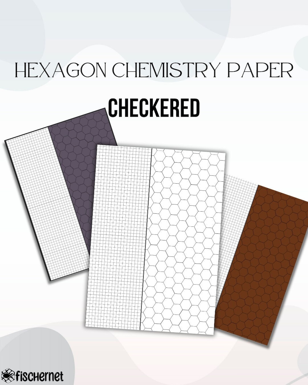 Checkered Chemistry Paper Hexagon, Atoms, School Supply, Chemistry ...