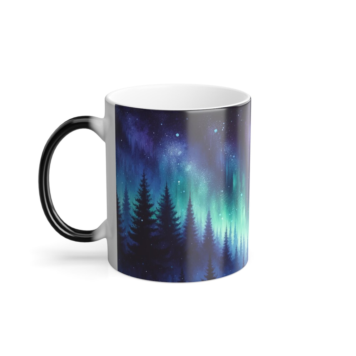 Mystical Night Forest Color Changing Mug, Gift for Nature Lover, Heat ...