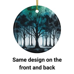 Watercolor Forest Ceramic Ornaments, 2-sided Print, Nature Lover Gift ...