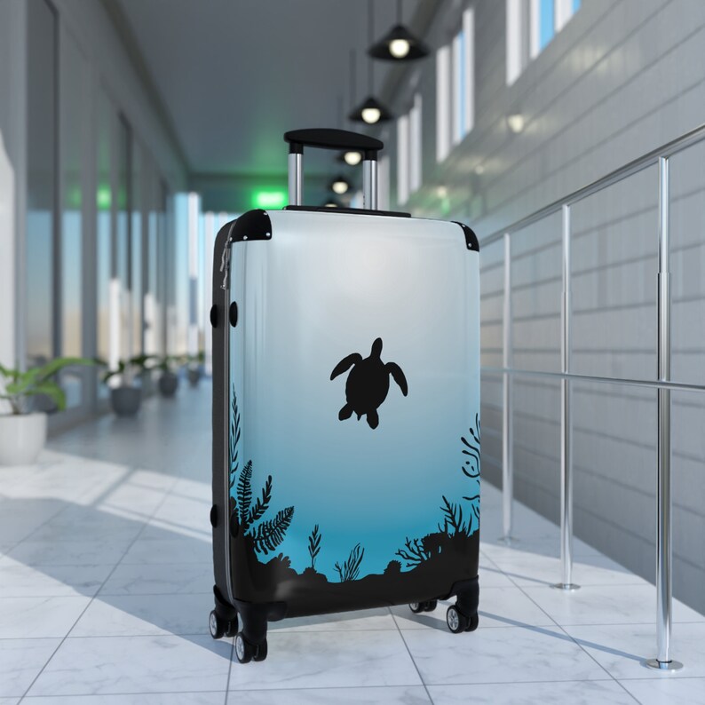 Ocean Travel Suitcase, Sea Turtle Suitcase on Wheels, Telescopic Handle ...