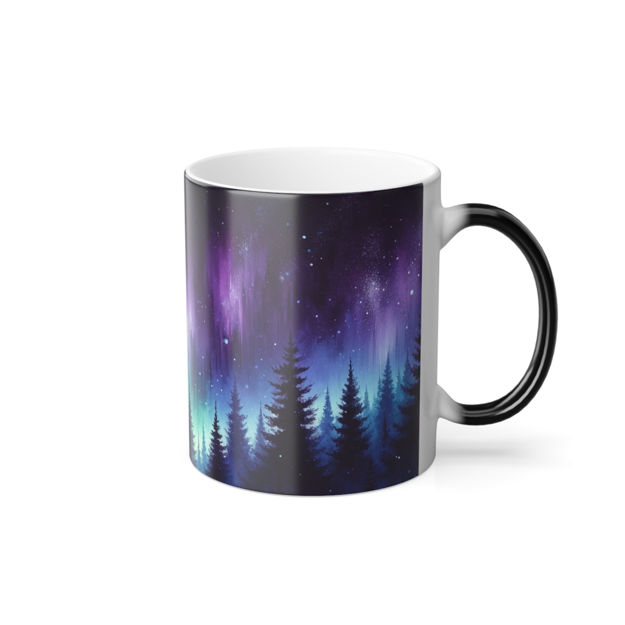 Mystical Night Forest Color Changing Mug, Gift for Nature Lover, Heat ...