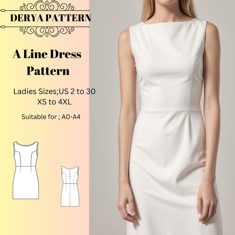 A Line Dress Pattern - Etsy