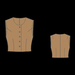 Crop Linen Vest Pattern: Women's Sewing Pattern (A4/A0/US Letter ...