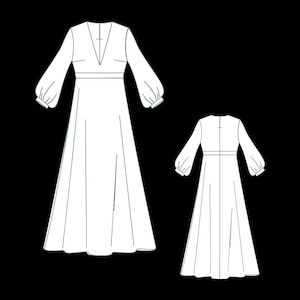 Bohemian Long Dress Sewing Pattern,ethnic Dress Pattern,authentic Dress ...