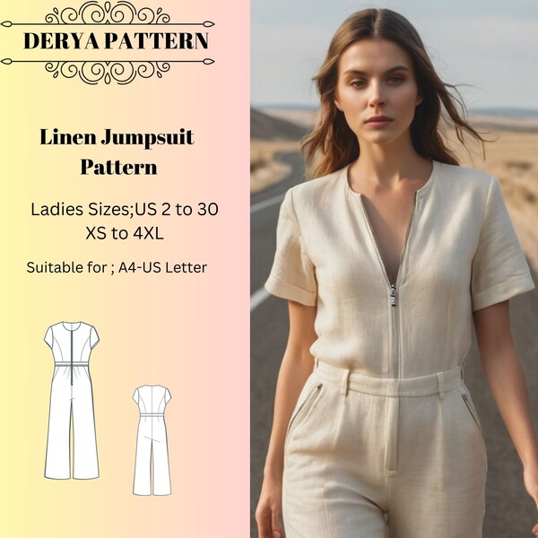 Jumpsuit Pattern - Etsy