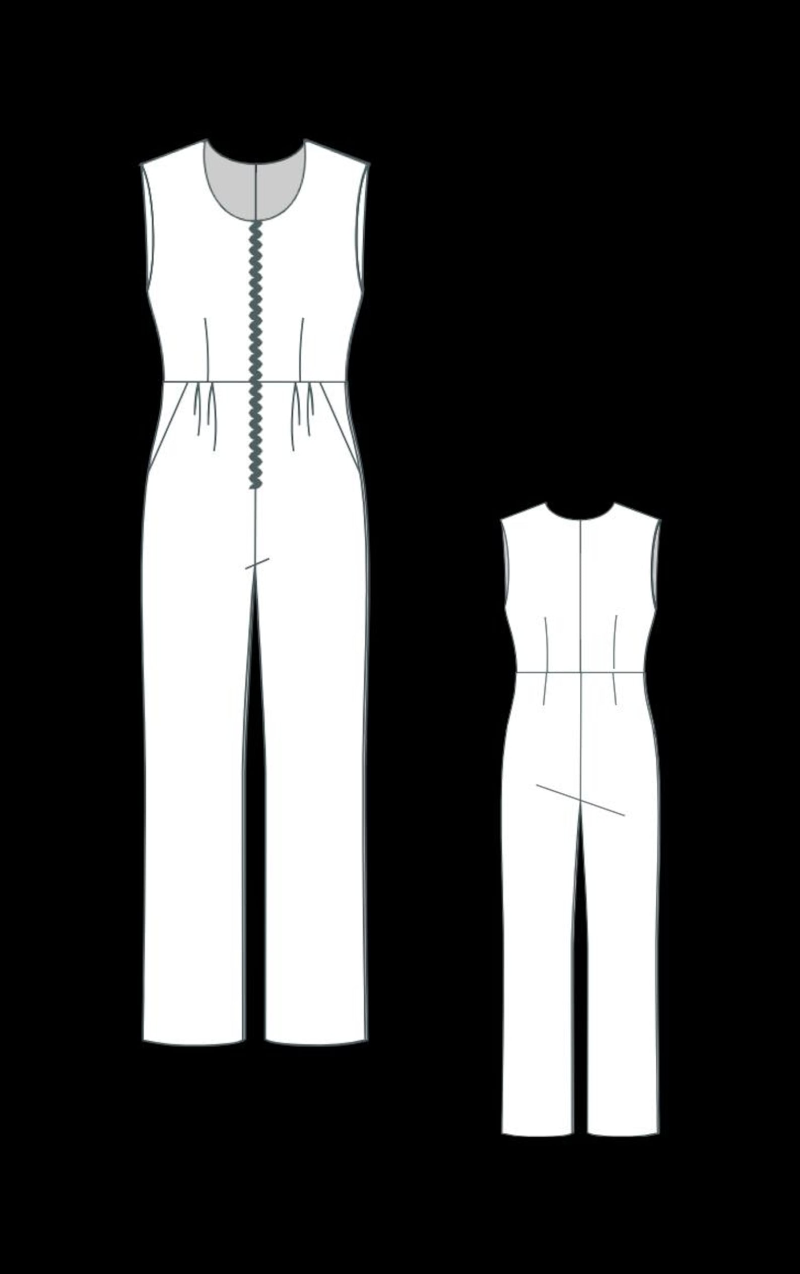 Linen Jumpsuit Sewing Pattern,women Jumpsuit, Sleeveless Summer Style ...