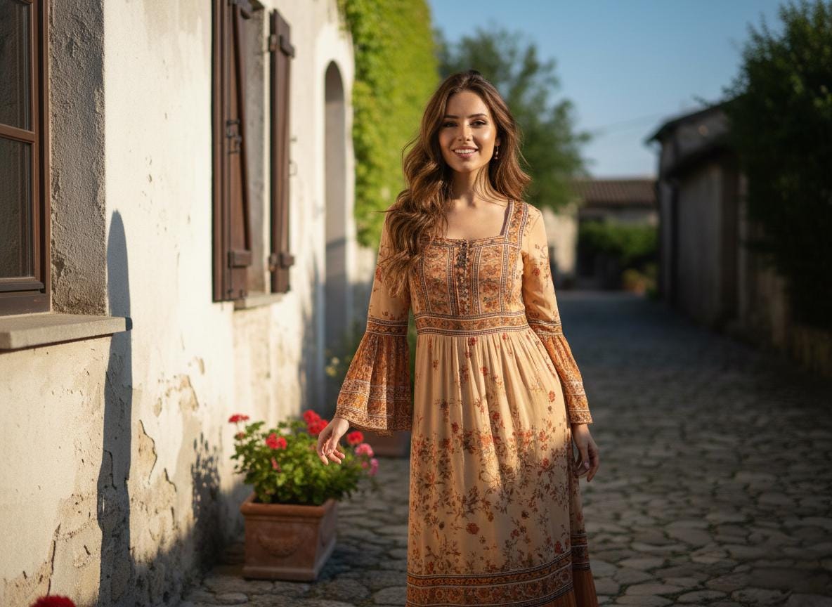 Bell Sleeve Bohemian Dress Sewing Pattern,women Dress Patterns,summer ...