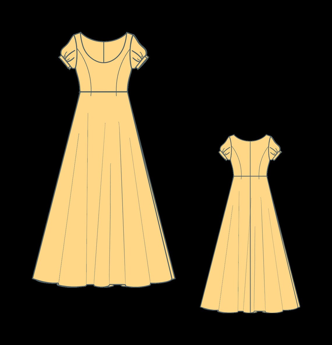 Renaissance Dress Sewing Pattern, Medieval Cosplay Dress, Ball Gown ...