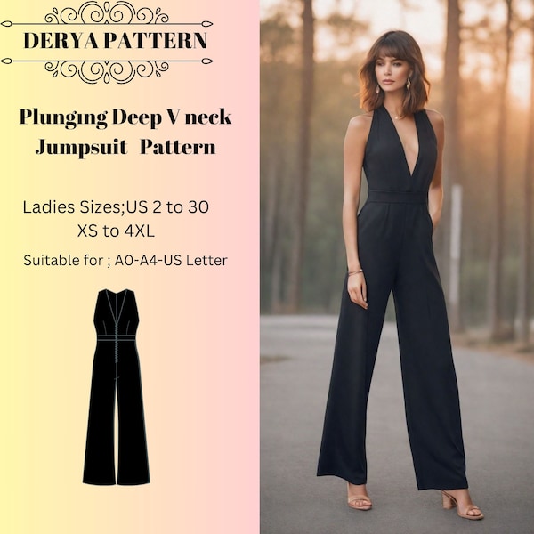 Jumpsuit Pattern - Etsy