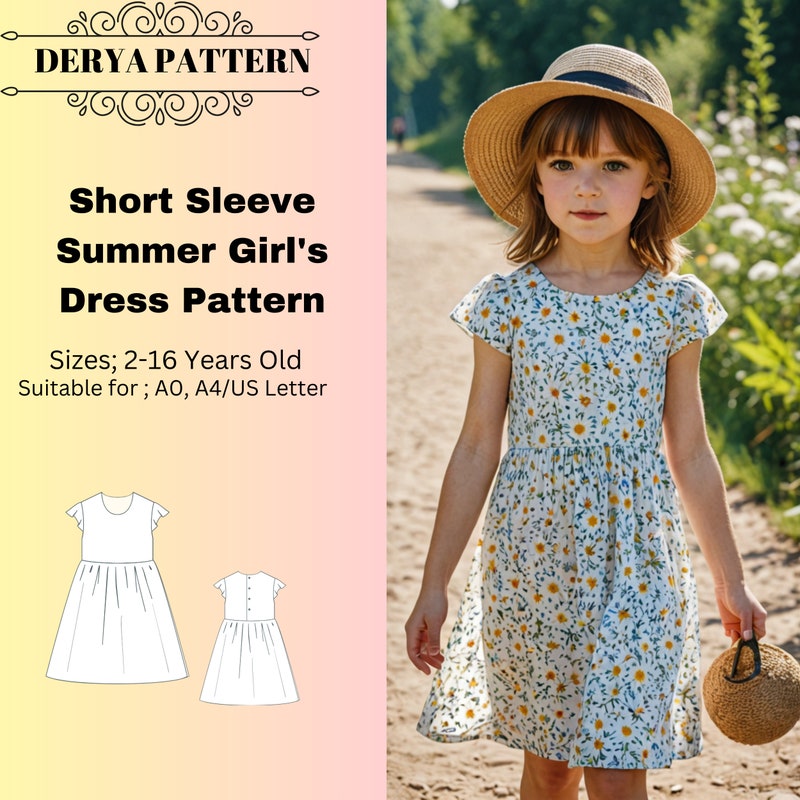 Girl Dress Sewing Pattern - Etsy