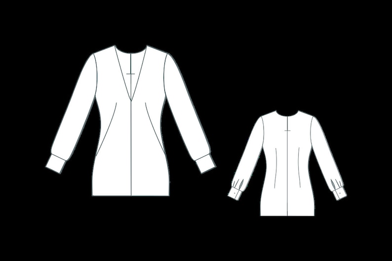 V-neck Comfortable Cut Dress Pattern, Summer Dress Pattern,short Spring ...