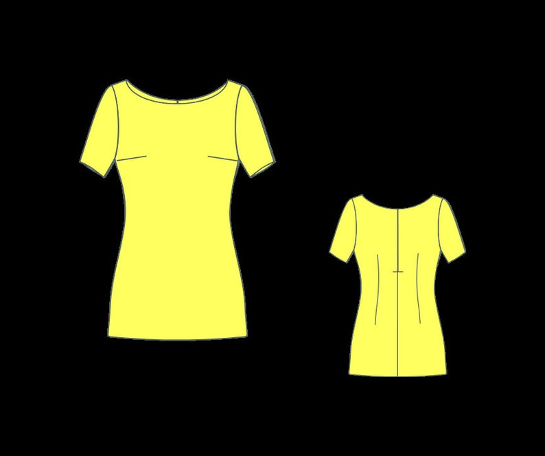Mini Shift Dress Pattern,summer Sewing,women Dress Patterns,tunik ...