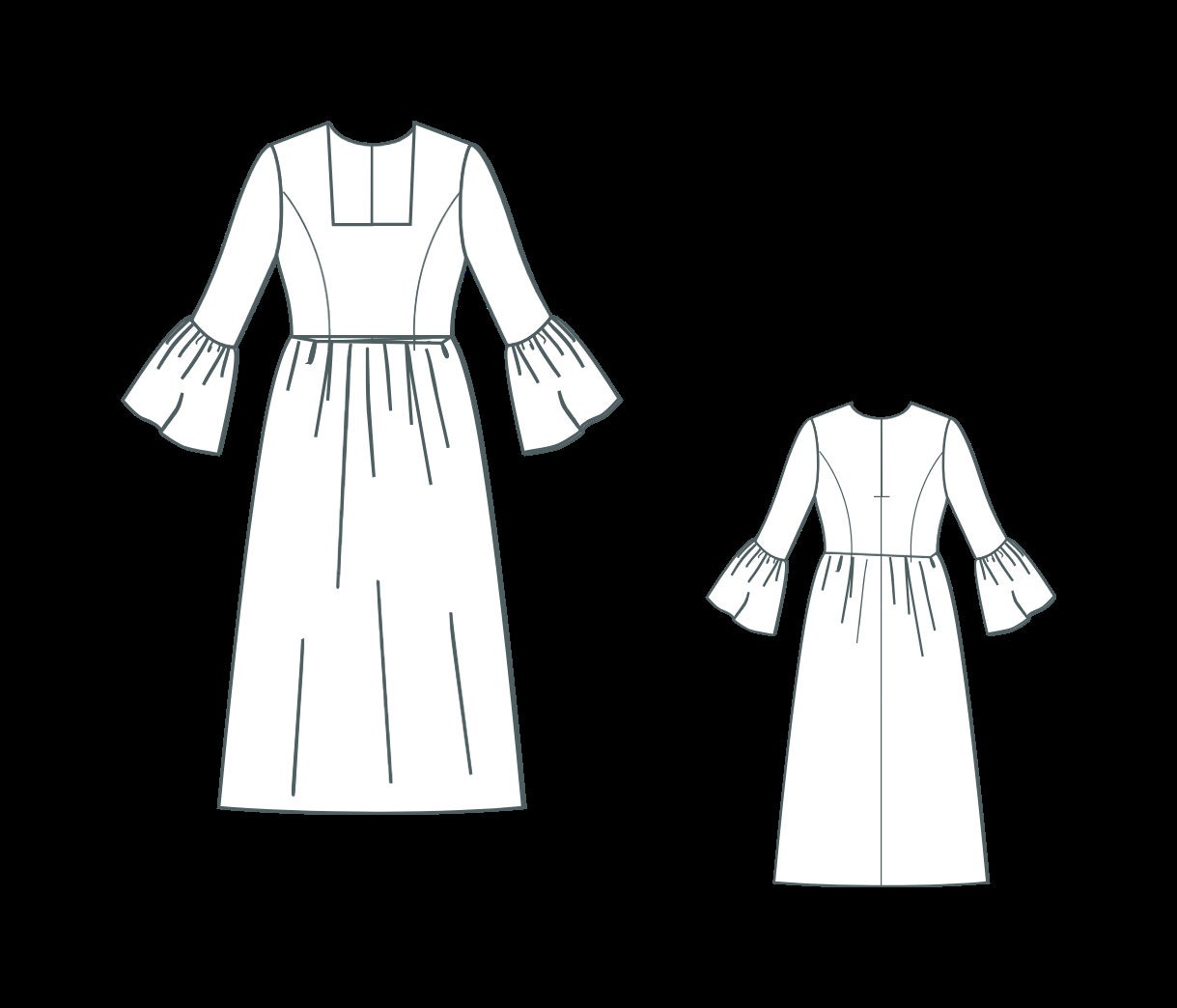 Cottagecore Summer Dress Pattern, Ball Gown Sewing Pattern, Cottagecore ...